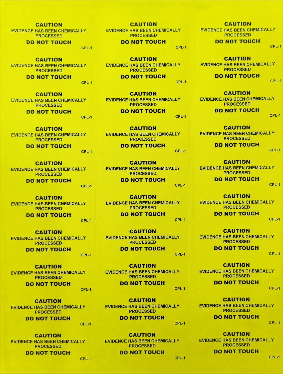 Chemically Processed Labels- Sheets (20 pack) – Pro Forensic Supplies