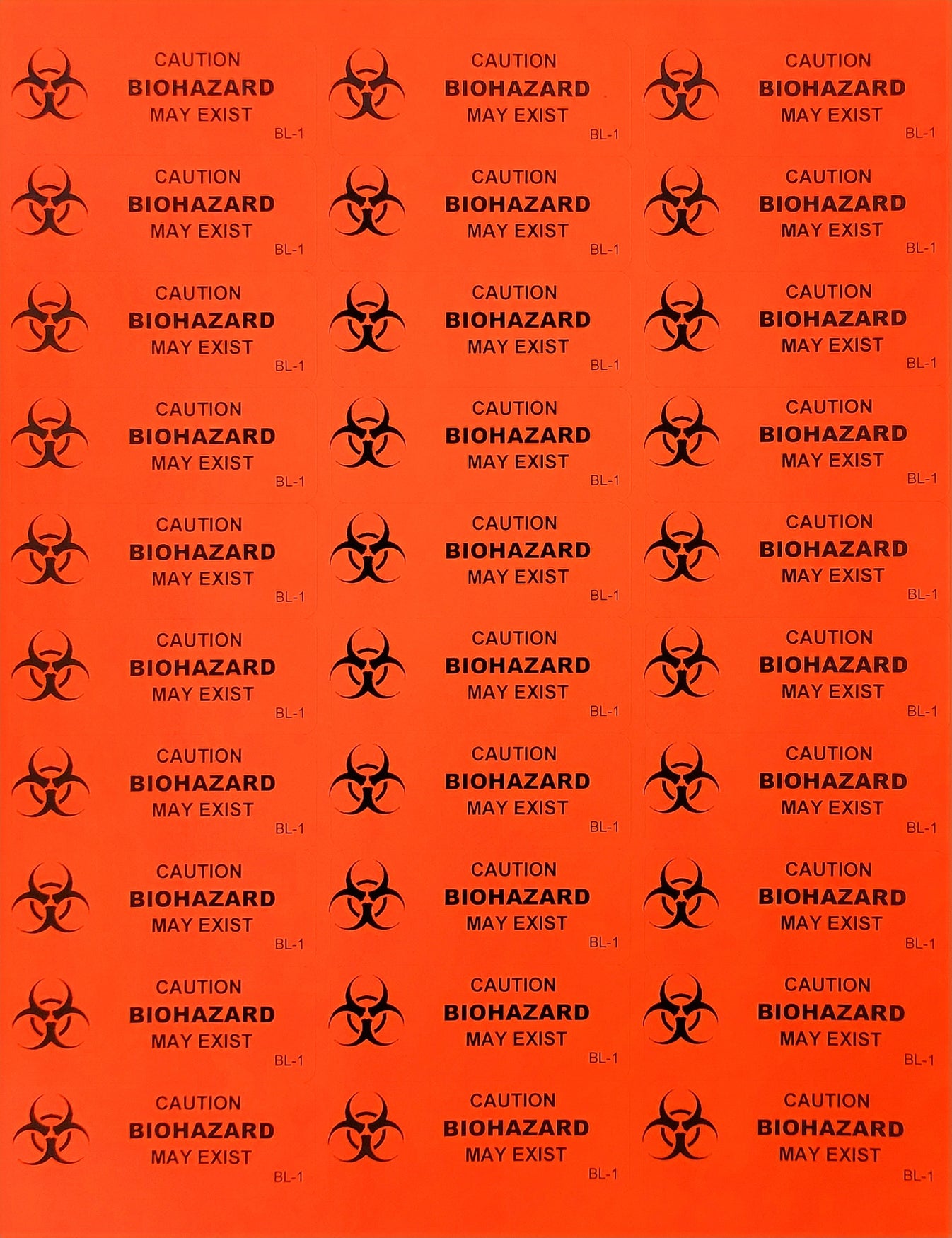 Caution Biohazard May Exist Labels- Sheets (20 pack) – Pro Forensic ...